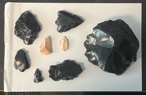 Flint Napping Kit Premium Obsidian Flakes 10lbs Flint Knapping Stone