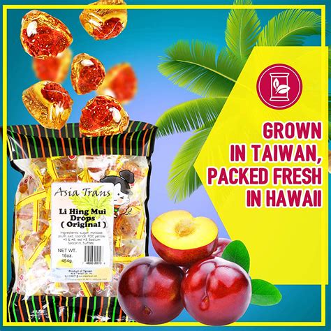 Li Hing Mui Drops Golden Plum Snack Hawaii