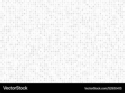 Web Tech White Background Digital Binary Code Vector Image