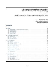Howto Descriptor Pdf Descriptor HowTo Guide Release 3 11 5 Guido Van