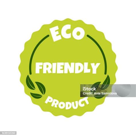 친환경 제품 스티커 라벨 배지 및 로고 생태 아이콘입니다 유기농 및 친환경 제품을 위한 녹색 잎이 있는 로고 템플릿입니다 흰색