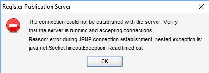Oracle G XDB Replication Console Unable To Connect JRMP Connection Establishment Stack Overflow