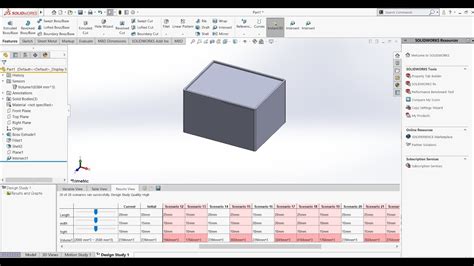 Design Study On SolidWorks Designer Solidworks Optimization Cad Simulation D Analysis