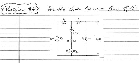 solved problem 4 ﻿for the given circuit find v0 t