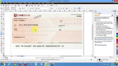 Cimb Mock Cheque Template Download Cheque Printing Writing Software