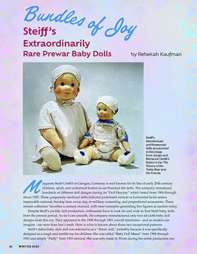 Winter 2023 Doll News Magazine United Federation Of Doll Clubs