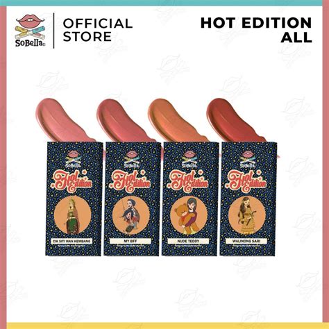 Sobella Lipmatte Hot Edition Walinong Sari Nude Teddy My Bff Cik Siti Wan Kembang