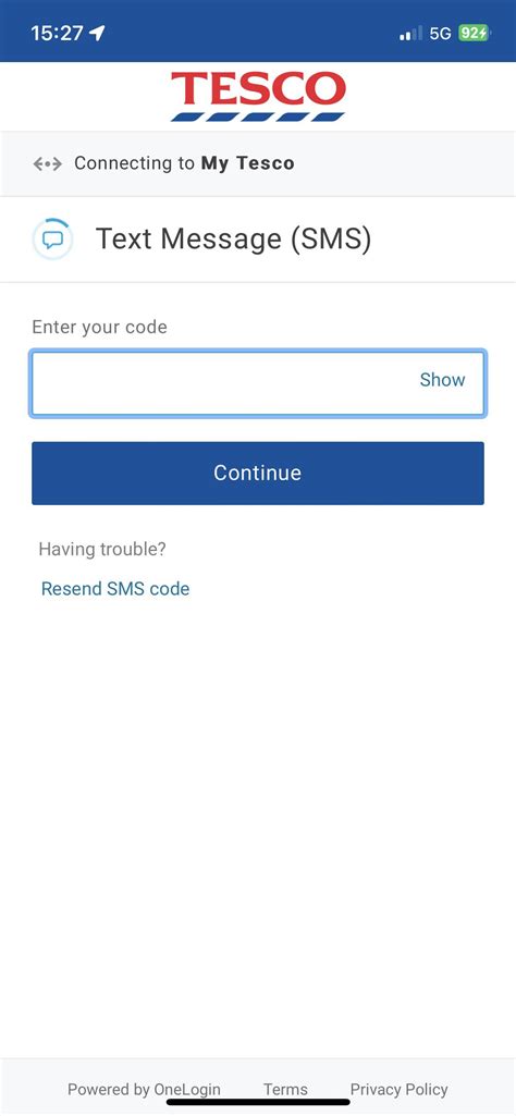 is the otp sms system down again i m trying to access my tesco but it