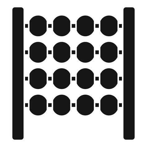 Wooden Abacus Icon Simple Vector Math Calculator 15107841 Vector Art