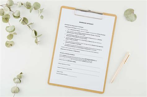 Affidavit Of Marriage Template Marriage Affidavit Letter Affidavit For