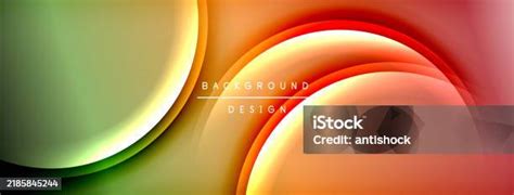 밝은 무지개 스타일의 색상 그라디언트 곡선 둥근 모양 선 배경 Vector Illustration For Wallpaper 배너