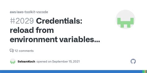 Credentials Reload From Environment Variables When Expired · Issue