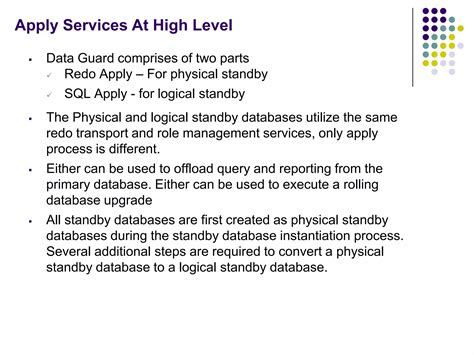 Data Guard Architecture And Setup Pptx