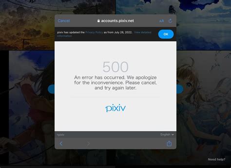 getting 500 error on ipad app uninstalled and re installed tried