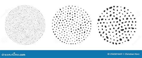 Set Of Dotted Circular Abstract Background Design Elements Stock Vector Illustration Of Circle