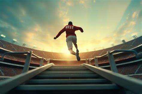 Premium Photo A Person Jumping Over Hurdles With The Word Generative Ai