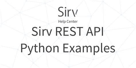 Sirv Rest Api Python Examples Sirv Help Center