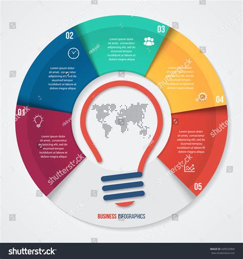 Vector Idea Pie Chart Infographic Template Stock Vector Royalty Free