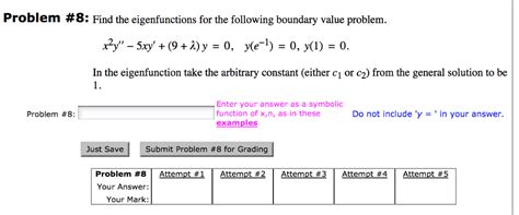 solved problem 8 find the eigenfunctions for the