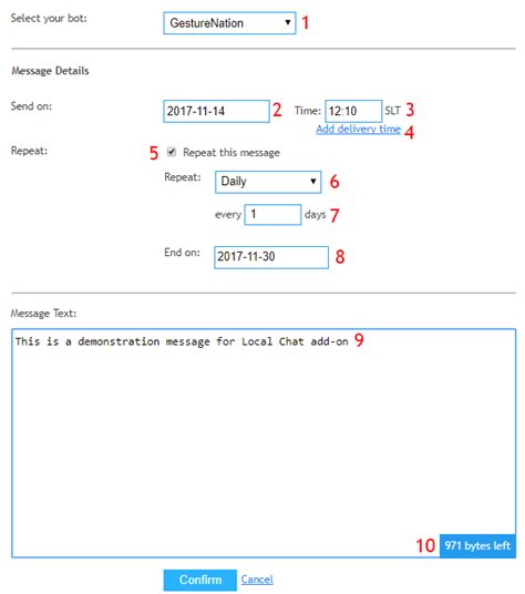 Scheduled Messages Setup Smartbots Documentation Second Life Bot