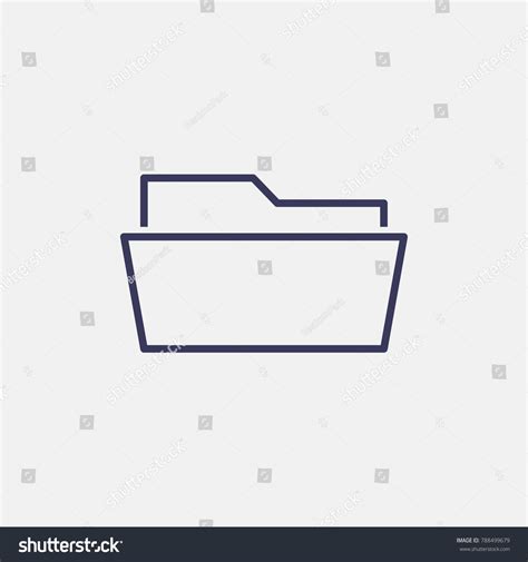 Outline Folder Icon Illustration Isolated Vector Stock Vector Royalty
