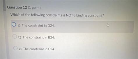 Solved Question 12 1 Point Which Of The Following