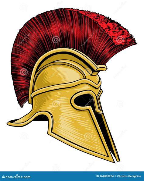 Roman Warrior Helmet Drawing