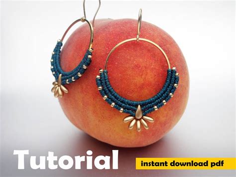Macrame Earrings Tutorial 8 Micro Macrame Pattern Pdf Tutorial Diy
