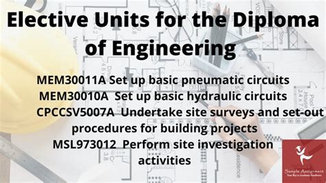 Diploma Of Engineering Technical Assignment Help In Australia