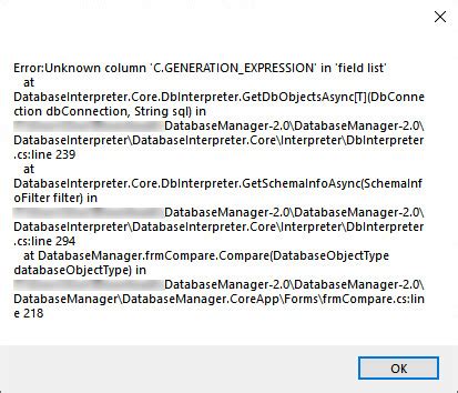 Error Unknown Column C Generation Expression When Comparing Mysql Issue Victor Wiki