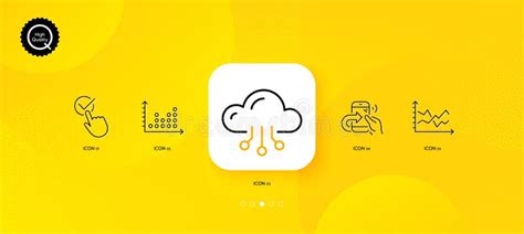 Cloud Computing Diagram Chart And Dot Plot Minimal Line Icons For Web