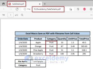 Excel Macro To Save As PDF With Filename From Cell Value 2 Examples