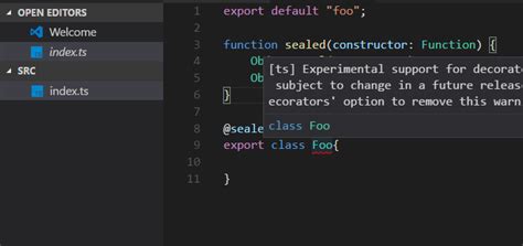 Javascript Vscode Ts Experimental Support For Decorators Is A