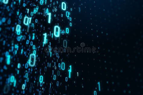 Creative Binary Coding On Backdrop Matrix And Security Concept 3d