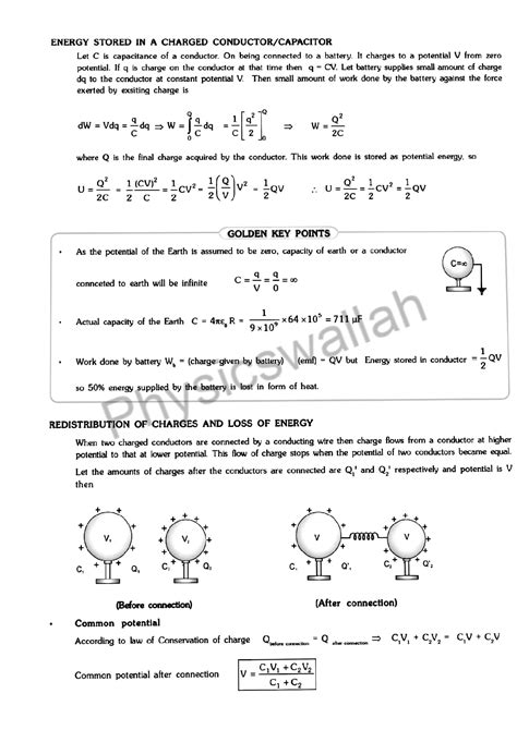 SOLUTION Class Chapter Electrostatic Potential And Capacitance Physicswallah Typed Notes