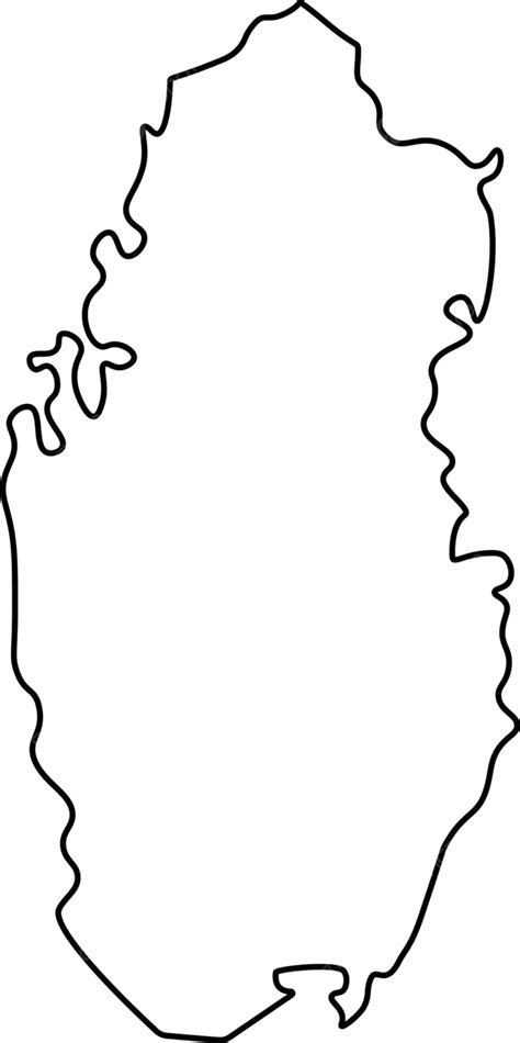 Map Of Qatar Outline Map Atlas Line Vector Map Atlas Line Png And