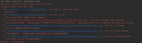 [bug] key error streamingdata · issue 1553 · pytube pytube · github
