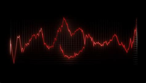 premium ai image a red line graph with the word financial on it