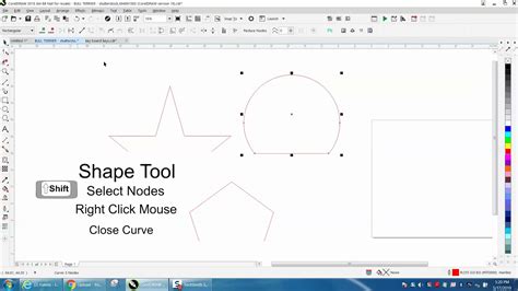 corel draw tips and tricks shape tool to close curve youtube