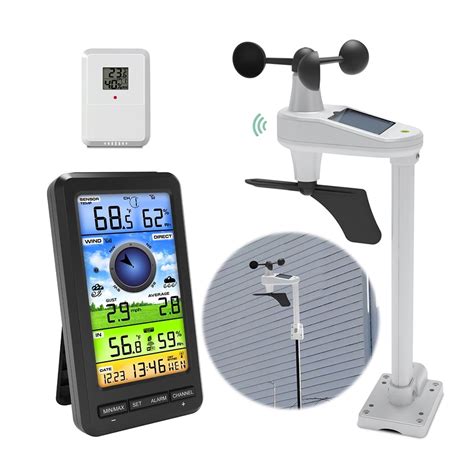 Wifi Weather Station Wind Speeddirection Sensor Thermometer Hygrometer Smart Weather Station