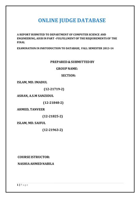 Database Project Pdf