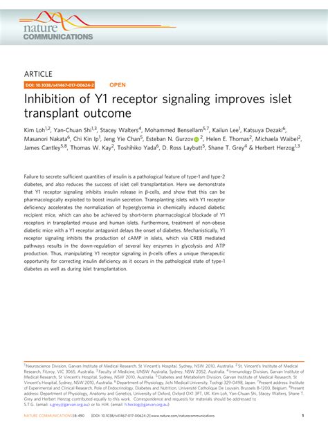 download pdf inhibition of y1 receptor signaling improves islet