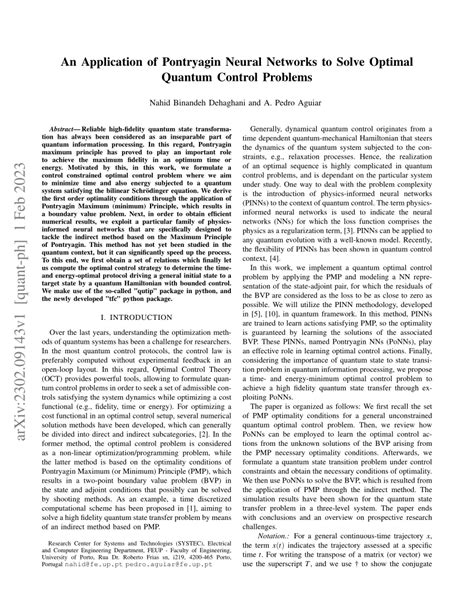 pdf an application of pontryagin neural networks to solve optimal
