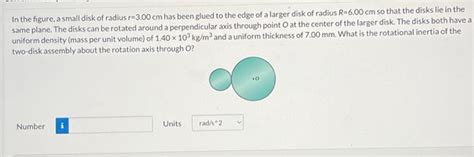 solved in the figure a small disk of radius r 3 00 cm has