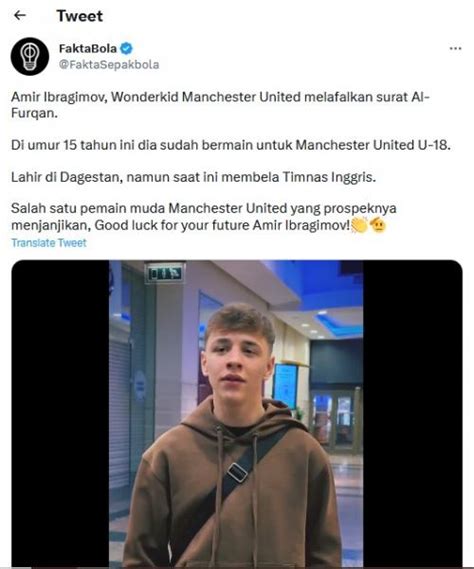 Kisah Amir Ibragimov Pemain Muda Berbakat Manchester United Yang Mahir