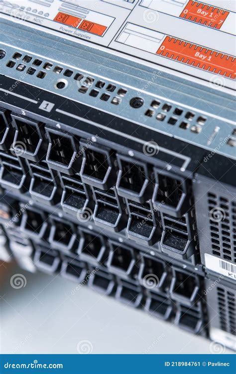 Cluster Of Data Storage Ssd Hard Drives Inside Server Rack Stock Image Image Of Data Backup