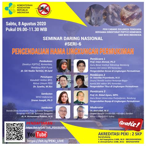 Seminar Daring Nasional Peki Seri 6 Pengendalian Hama Lingkungan