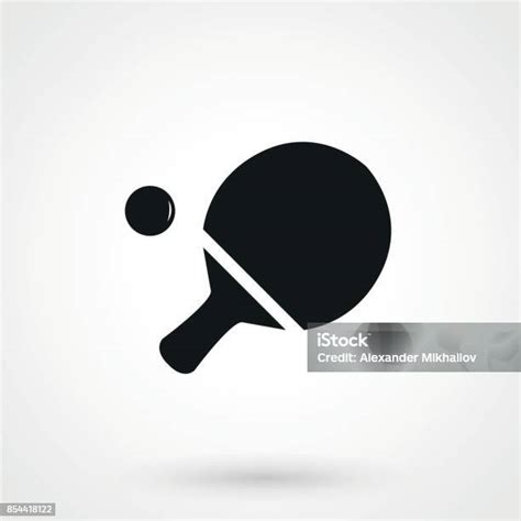 탁구 아이콘 회색 배경에 고립 된 유행 플랫 스타일 스포츠 웹 디자인 아이콘 Ui에 대 한 기호입니다 벡터 일러스트 레이 션 벡터에 대한 스톡 벡터 아트 및 기타 이미지