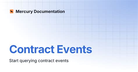 contract events mercury documentation