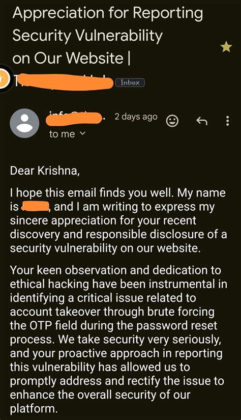 Krishna Thakker On Linkedin Bugbounty Cybersecurity Securitydiscovery Patchedbug